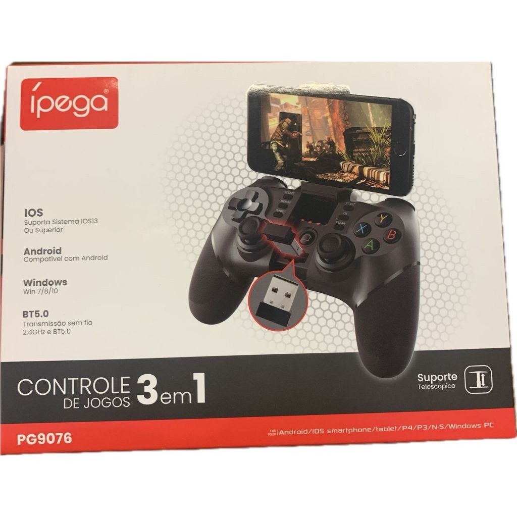 Controle Ipega 9076 Console Celular Bluetooth Manete Android | Shopee ...