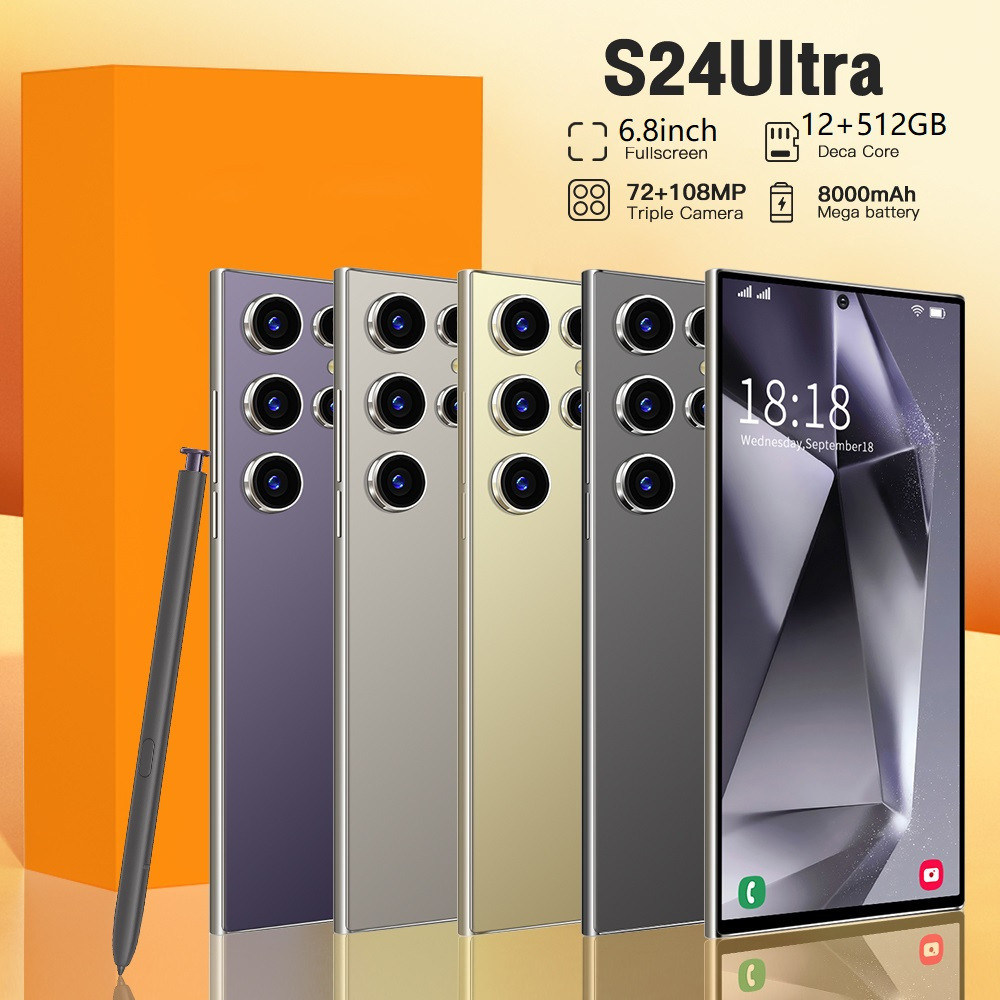 S24 novo Smartphone 4G/5G 6.8 Polegada Ultra transparente memória de ...