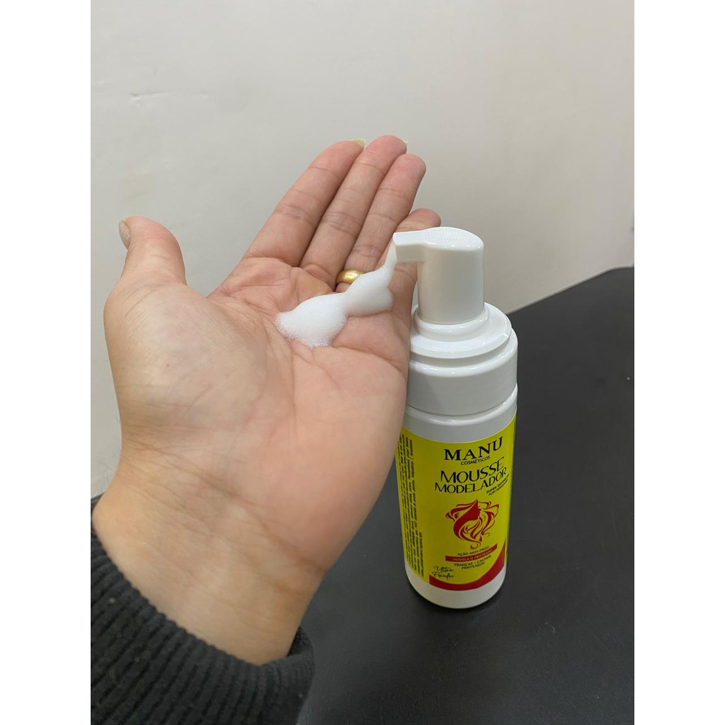 Espuma Mousse Modelador Manu Cosméticos Hair Hair Para Tranças Cachos e ...