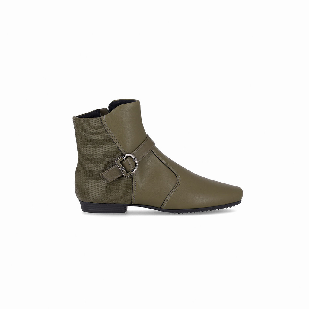 Bota Raquel Cano Curto Salto Baixo Militar | Shopee Brasil
