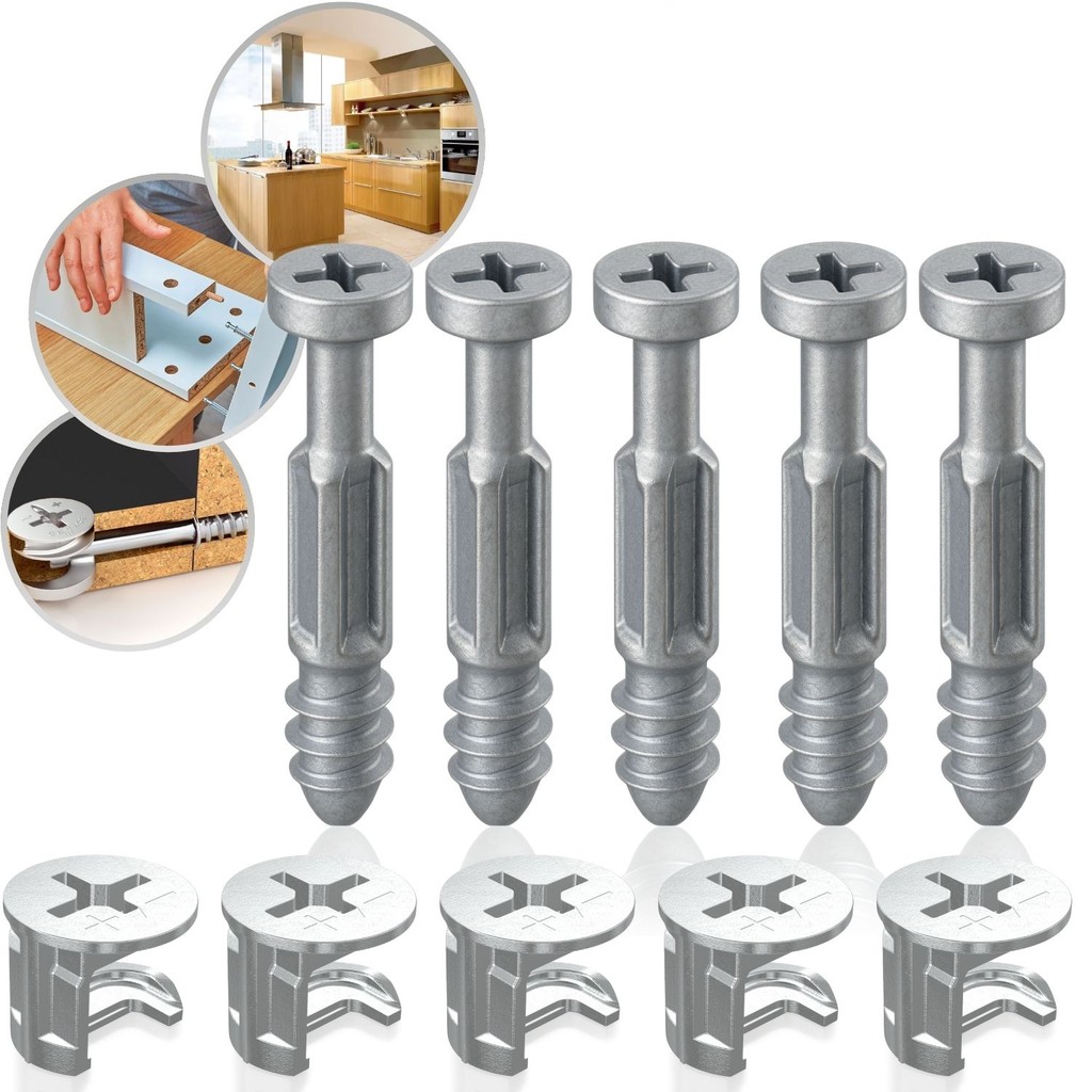 Kit 20 MiniFix Girofix + Tambor 12x9mm Parafuso Zamac MDF Conector ...