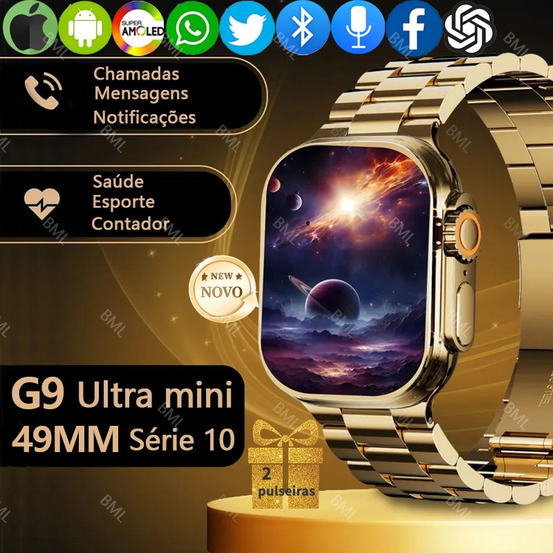 2025 NOVO G9 Ultra Mini Smartwatch G9 Pro Mini Relógio Inteligente ...