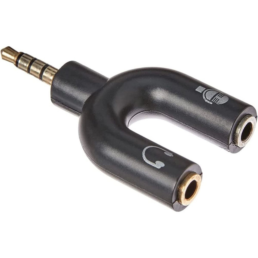 Adaptador Y Plug P2 x P3 Headset Fone/Microfone Preto | Shopee Brasil