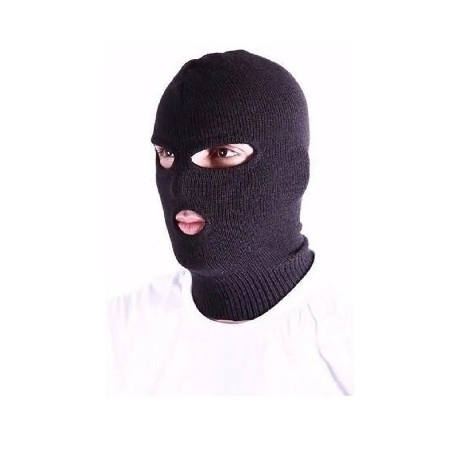 Touca Ninja Capuz Balaclava 3 Furos Preta Motoqueiro | Shopee Brasil