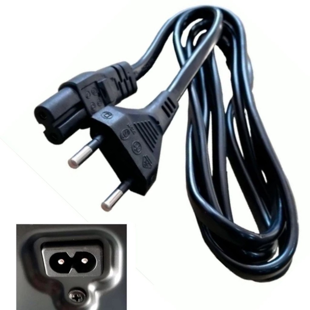 Cabo De Força Energia Bipolar Tipo 8 Para PS3 PS4 Impressora TV Rádio 1 ...