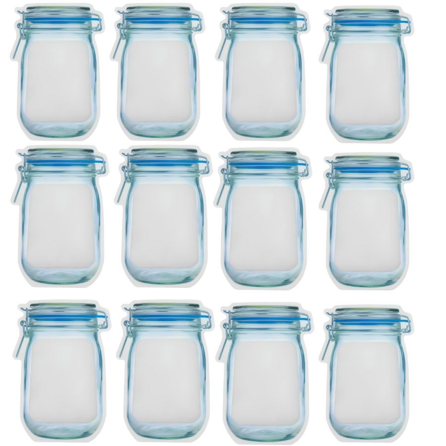 Kit 12 Sacos Herméticos 1L Ziplock Pote Reutilizável | Shopee Brasil