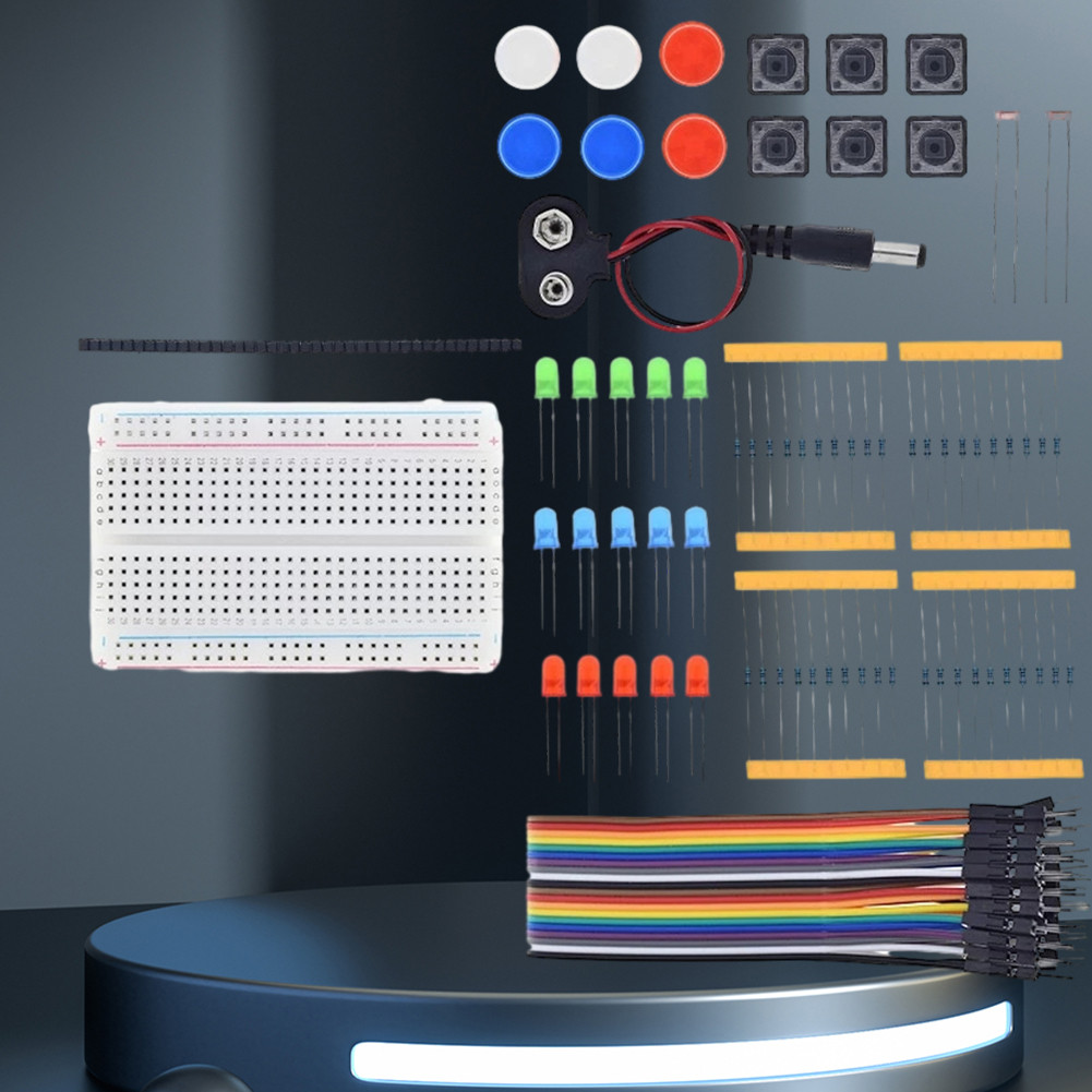 Kit Inicial 13 Em 1 Novo USB Mini Placa De Ensaio 3 Cores LED Jumper ...