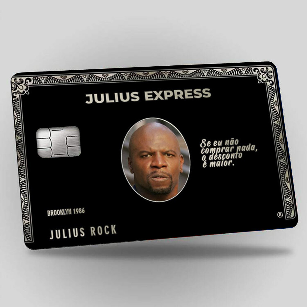 Adesivo para Cartão de Credito Julius Black Julius Rock Todo Mundo ...