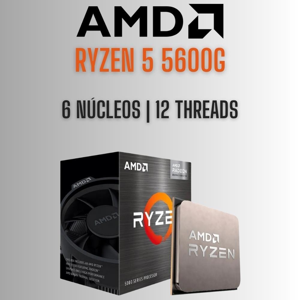 PC Gamer AMD Ryzen 5 5600G 6 Núcleos 4.40Ghz, 16GB DDR4, SSD 256GB, Fonte 500W, 3green Force ...