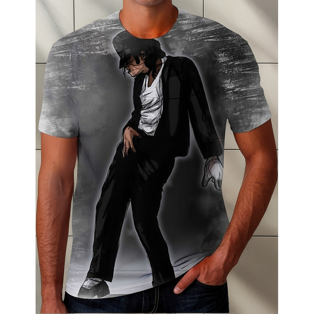 Camisa Camiseta Michael Jackson Masculina Dangerous Branca 7 | Shopee ...
