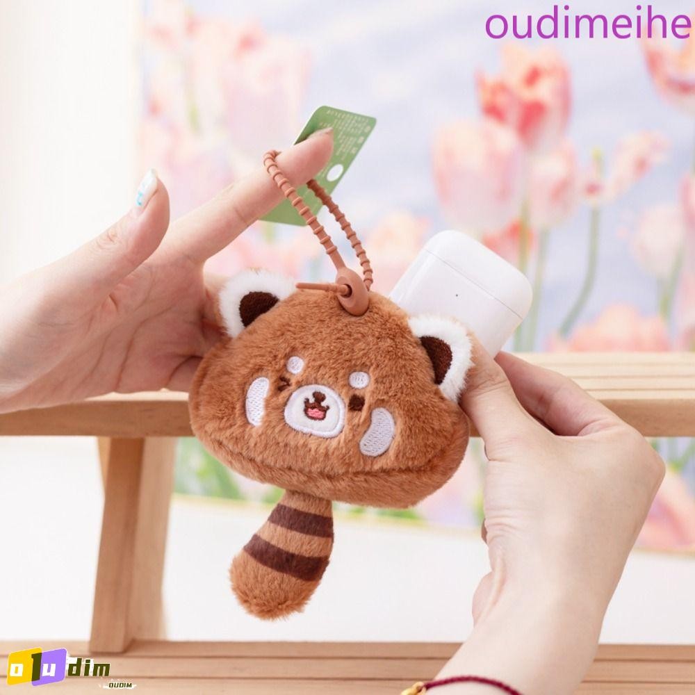 Chaveiro De Pelúcia De Panda Vermelho OUDIMEIHE , Desenho Animado Macio ...