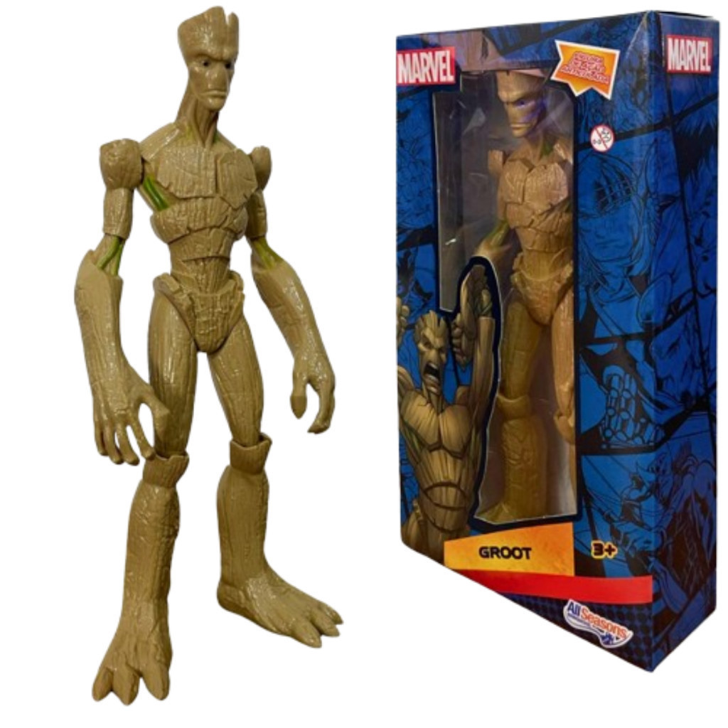 Boneco Brinquedo Groot Boneco Articulado Marvel All Seasons 22 cm ...