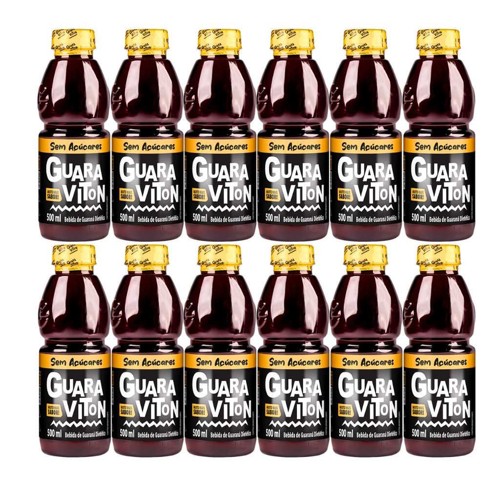 Guaraviton Zero Açúcar 500ml Kit 12 Und Bebida Energética Saudável ...