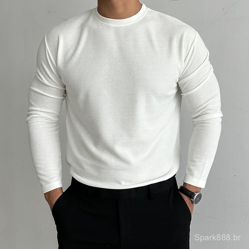 Camisa Base Espessa Casual Jaqueta Esportiva Europeia e Americana ...