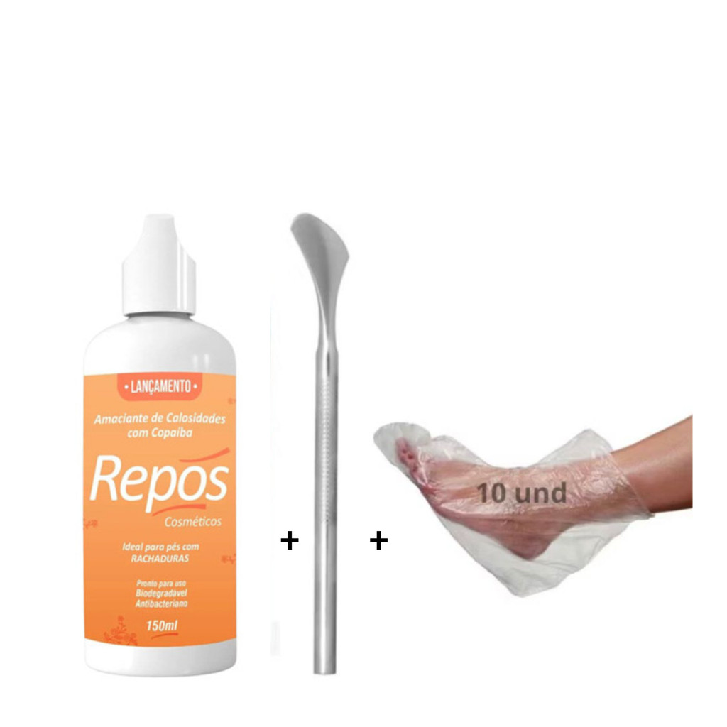 Kit Para Spa Dos Pés Amaciante de Calosidades Com Copaíba Repos 150ml ...