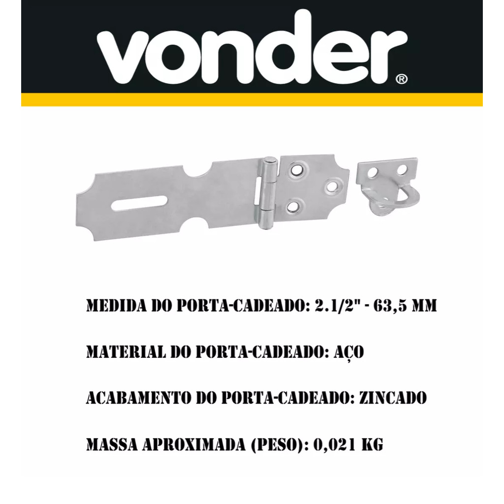 Kit 12 Un Tramelha Trinco Porta Cadeado 2.1/2 Para Janela | Shopee Brasil
