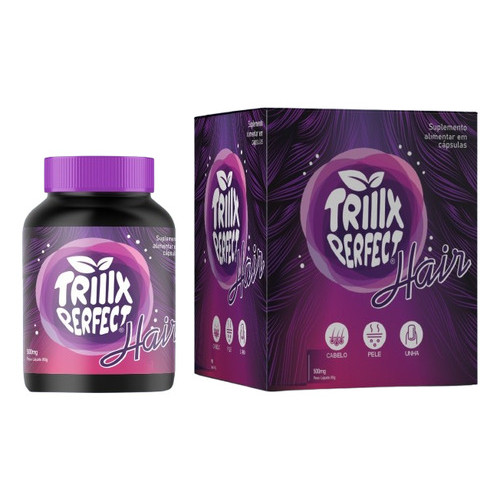 Triiix Hair Pele Cabelo Unha 60 Capsulas Concentrado Softgel | Shopee ...
