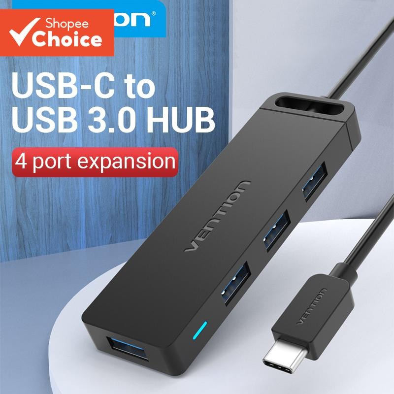Vention Type C Para USB Extender 4 Portas Usb3.0 Splitter Slim De Alta ...