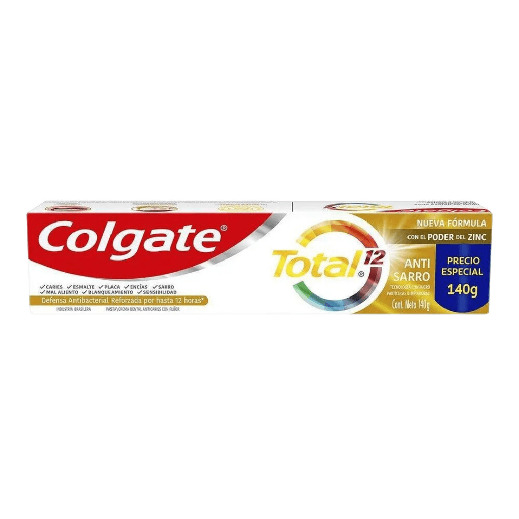 Creme Dental Colgate Total 12 Antitártaro com Flúor de 140g | Shopee Brasil