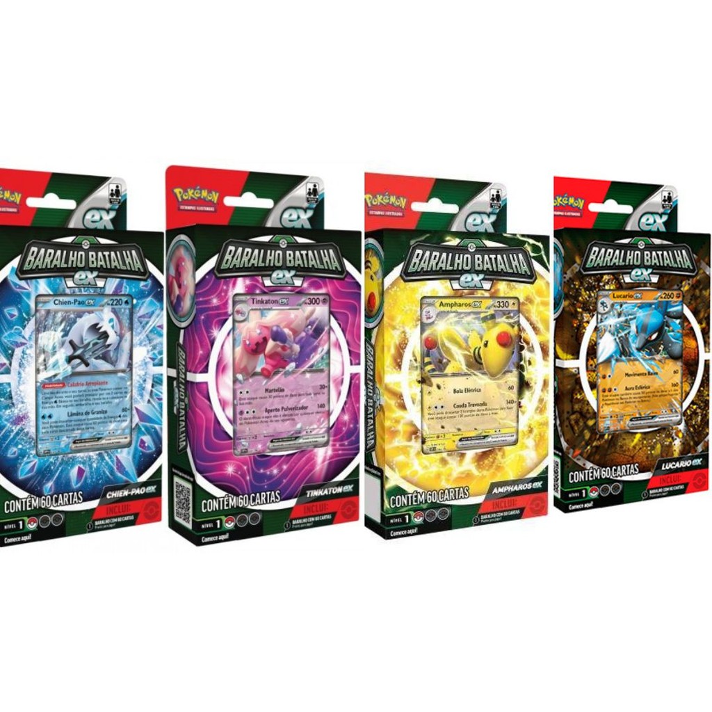 Cartas Pokemon Deck Baralho Temático 60 Cartas Pronto Para Jogar ...