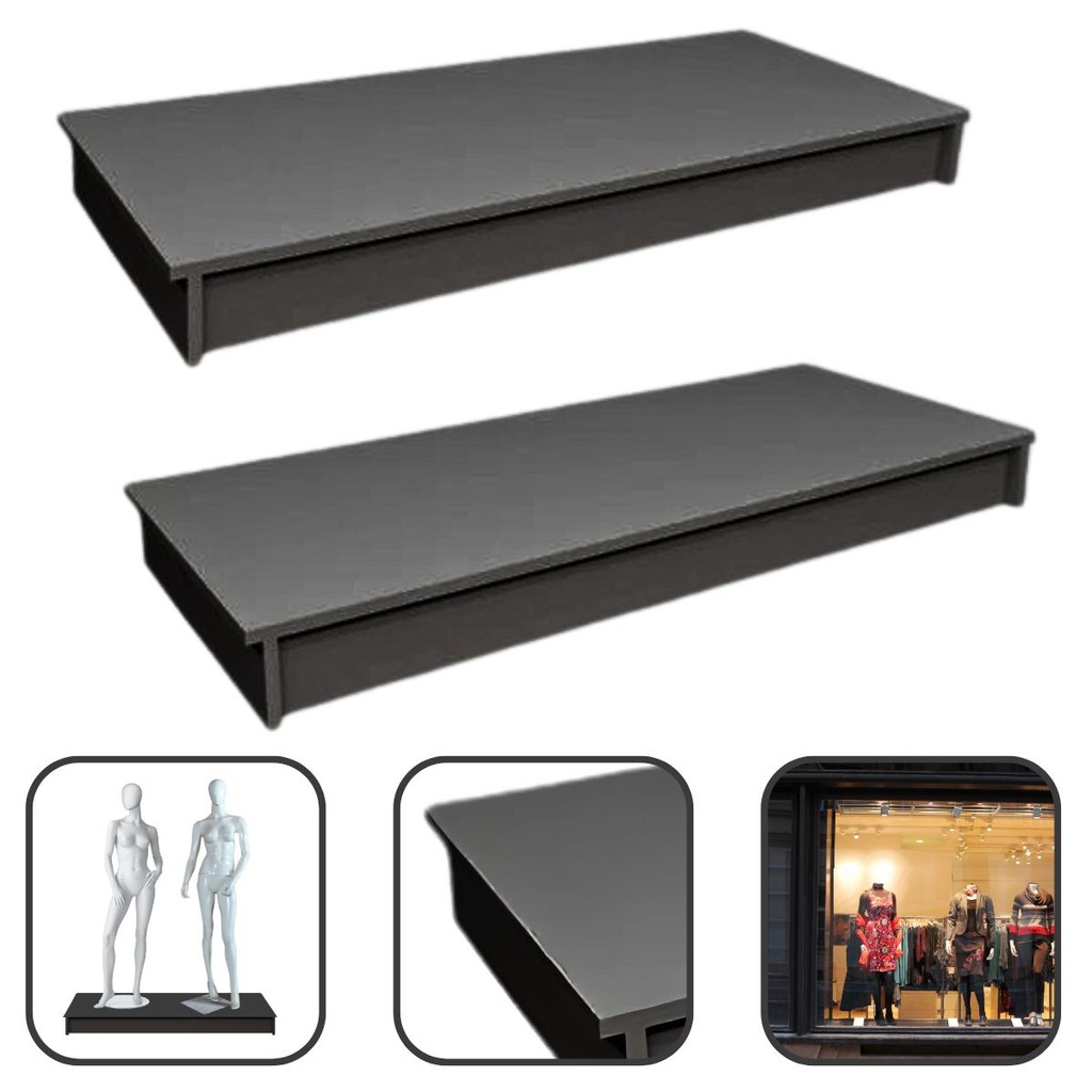 Kit Base Tablado MDF Preto 10x50x120cm - 2 Unidades | Shopee Brasil