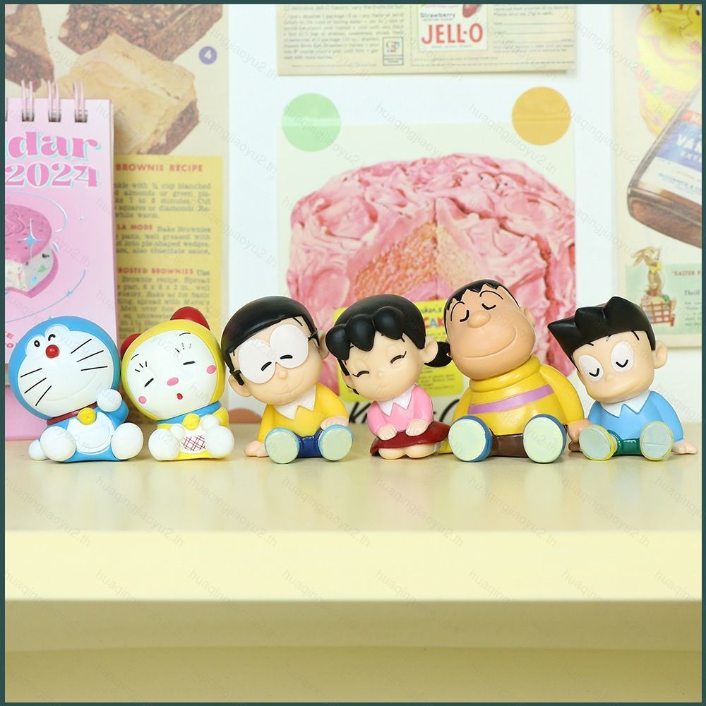 HQ2 6 Pçs Doraemon Figura De Ação Noramyako Grande G Nobita Nobi ...