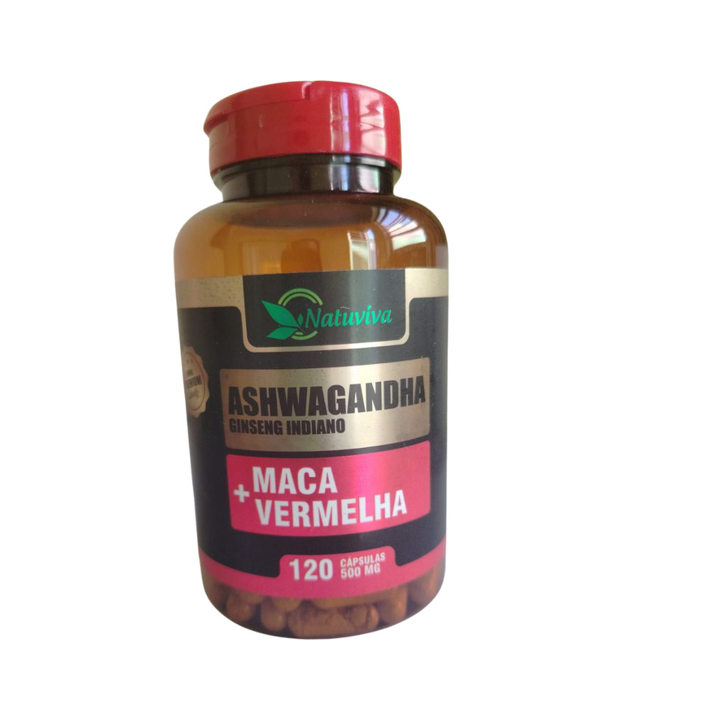 Ashwa Com Maca Peruana Vermelha Pura 500mg 120 Cápsulas | Shopee Brasil