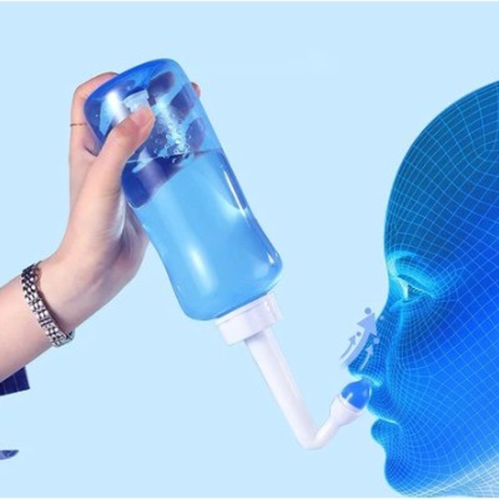 Aspirador Nasal Lavagem Nariz Bebe e Adulto Limpador de Nariz Rinite ...