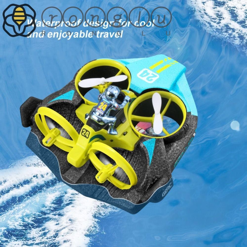 RONGLU Mini RC Drone , EPP Espuma Sea Land Air Flight 3 Em 1 Quadcopter ...