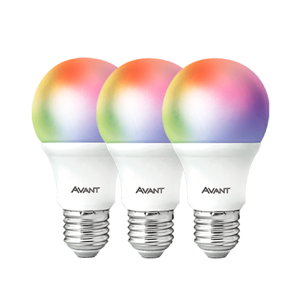 Kit 3 Lampadas Led Smart Inteligente Wi Fi Alexa google 10w RGB E27 110v/220v Cod: 290028177-3 ...