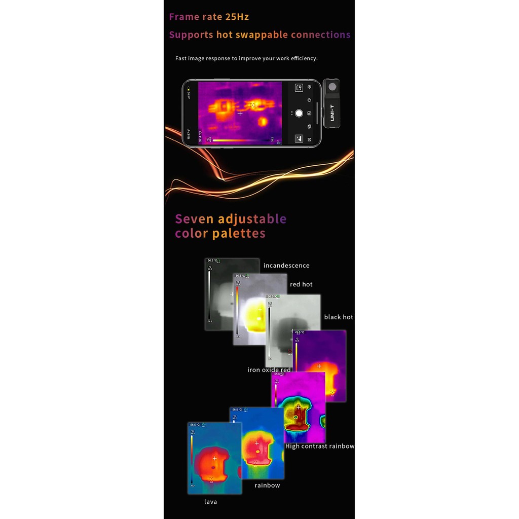 Câmera De Imagem Térmica UNI-T UTi120M Android/IOS Termovisor Infravermelho 120 * 90 | Shopee Brasil