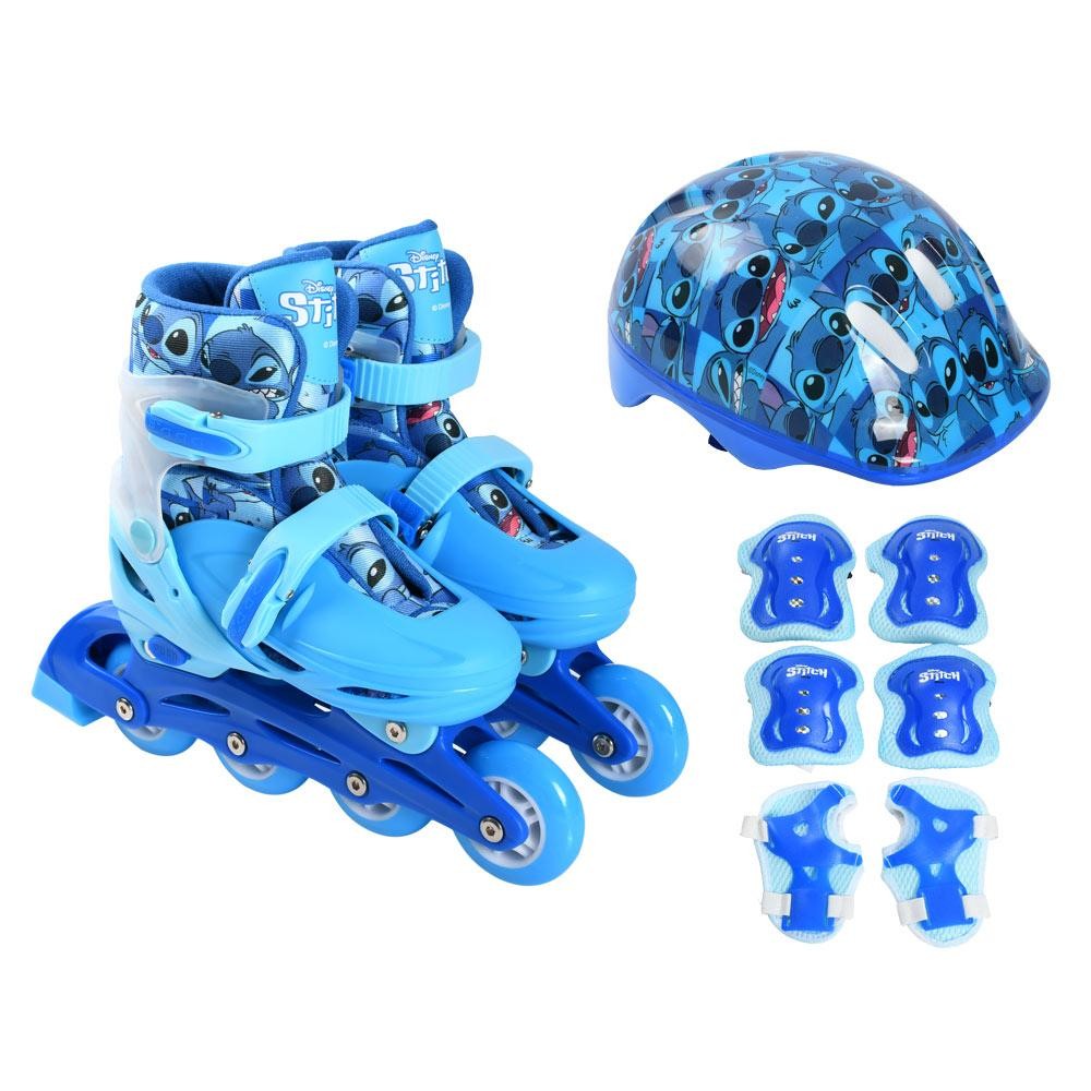 Kit Patins Inline 32 à 35 Stitch Disney Azul | Shopee Brasil