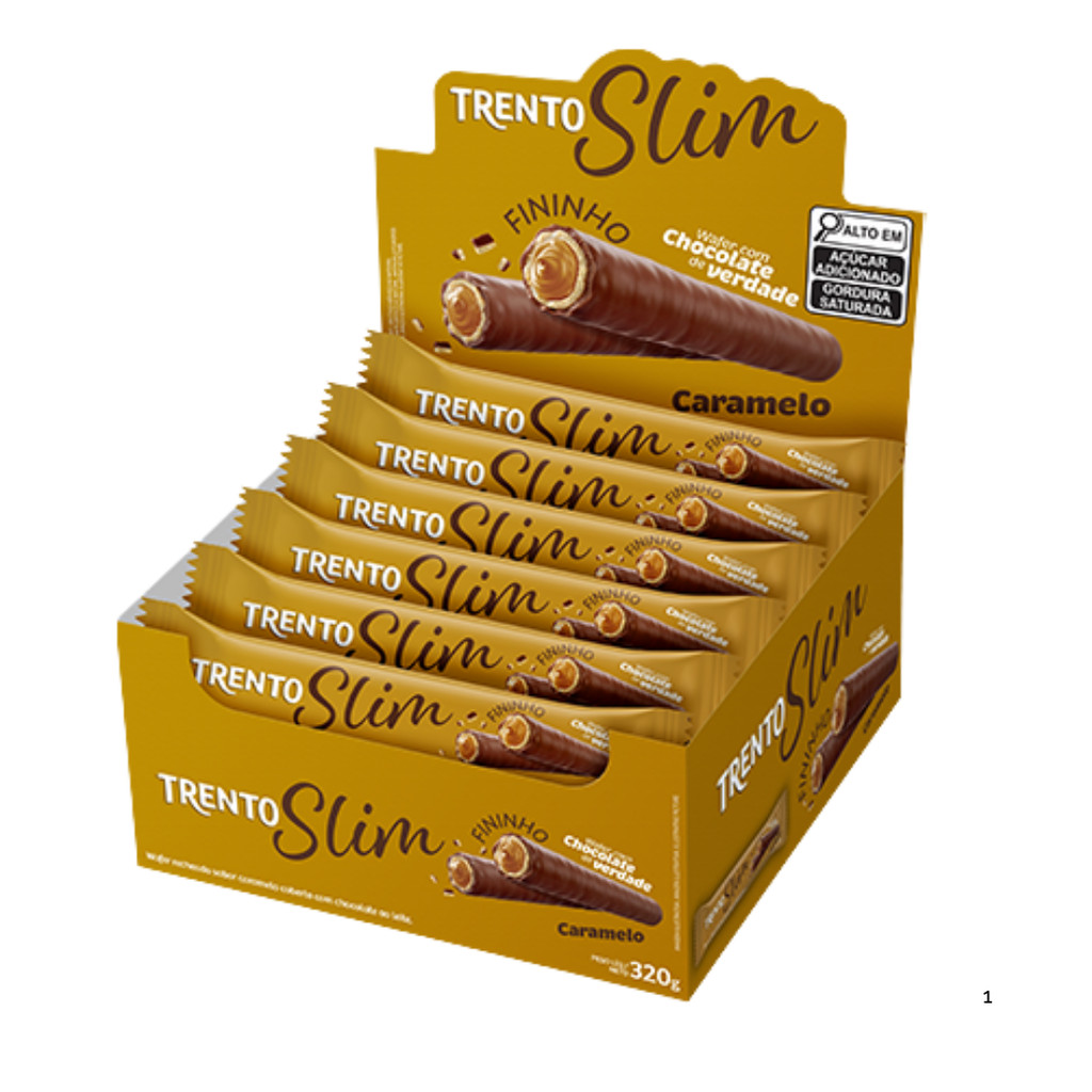 Chocolate Trento Slim Caramelo Com 16 Unidades De 20g | Shopee Brasil