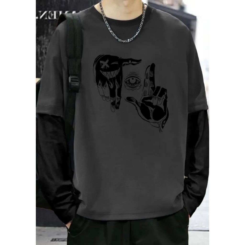 Camiseta Manga Longa Chumbo Streetwear Modelo: "Olho" - Tumblr CAMLG ...