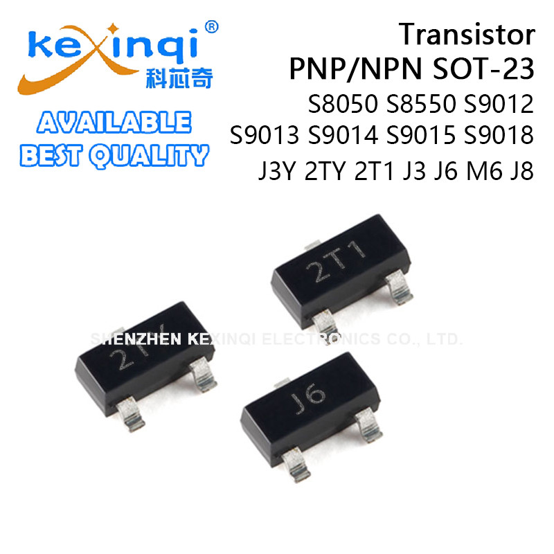 (20-100 Unidades) S8050 S8550 S9012 S9013 S9014 S9015 S9018 SOT-23 Transistor PNP/NPN J3Y 2TY ...