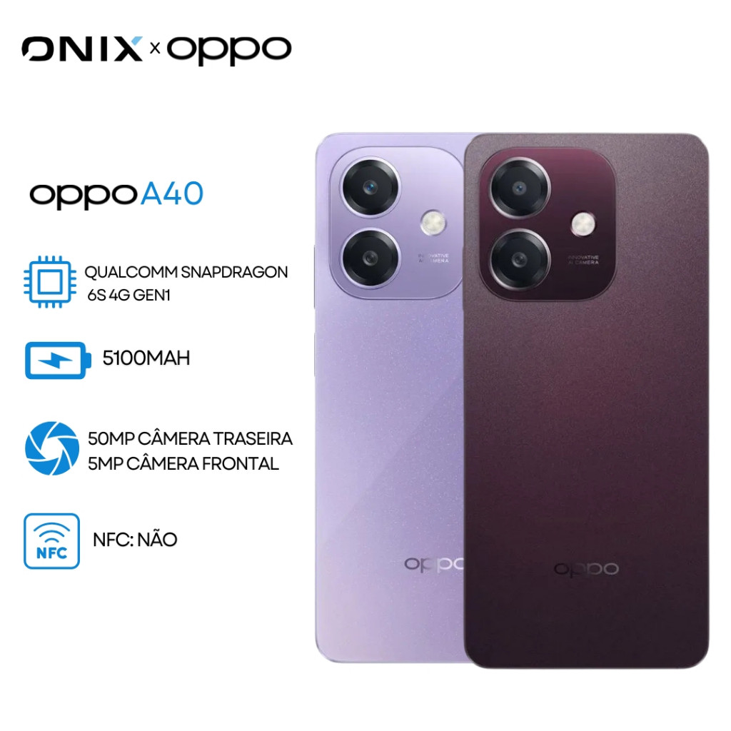 OPPO A40 4G, 256 GB e 4 GB de RAM, com nota fiscal. Novo e lacrado. Versão global. | Shopee Brasil
