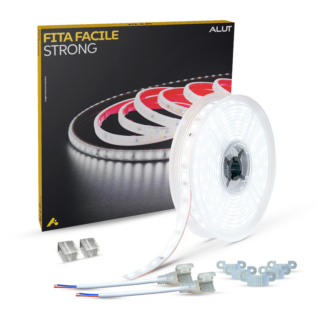 Fita Led Facile Strong 5 Metros 20w 6500k Branco Frio 240 leds 127v a ...