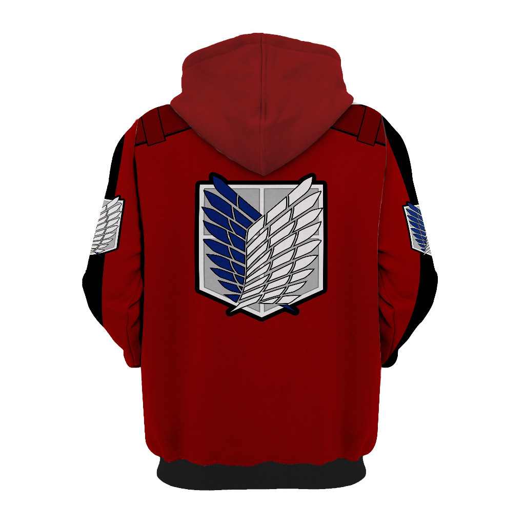 Moletom Infantil Anime Shingeki no Kyojin Vermelho Premium REF 0058 ...