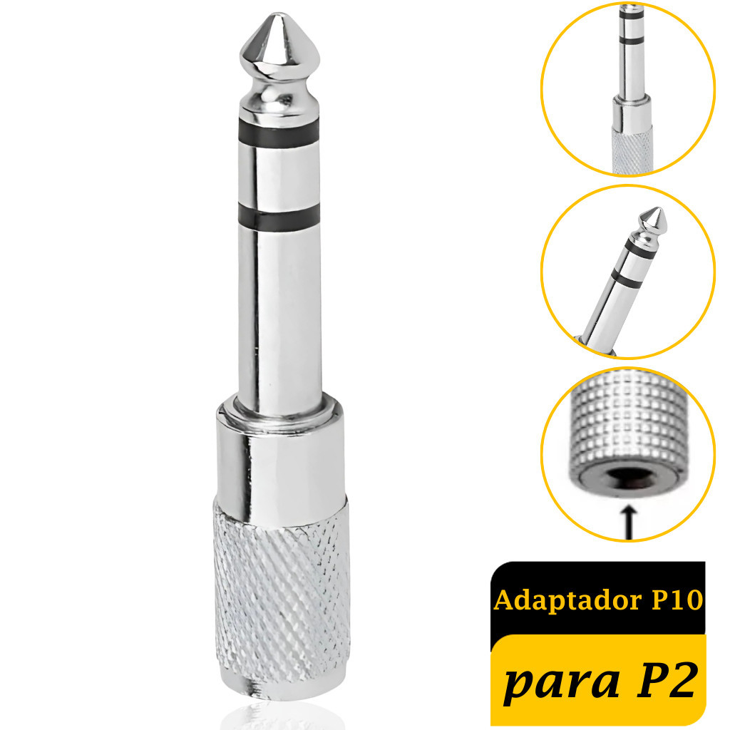 Adaptador P2 para P10 – Converta Conexões de Áudio com Facilidade e ...