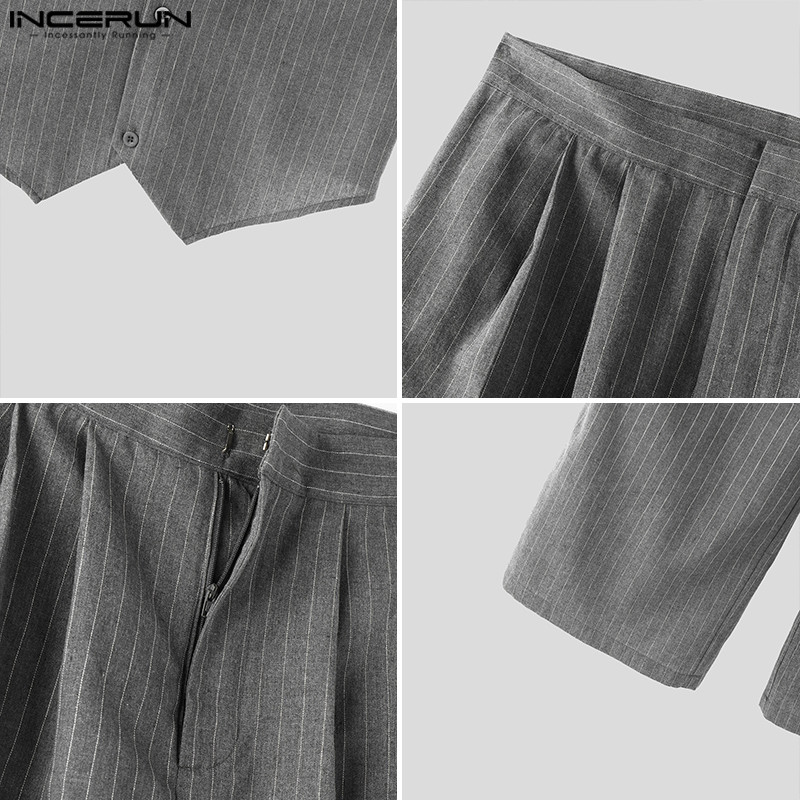 INCERUN Masculino Coreano Negócios Moda Decote Em V Botão Até Sem ...