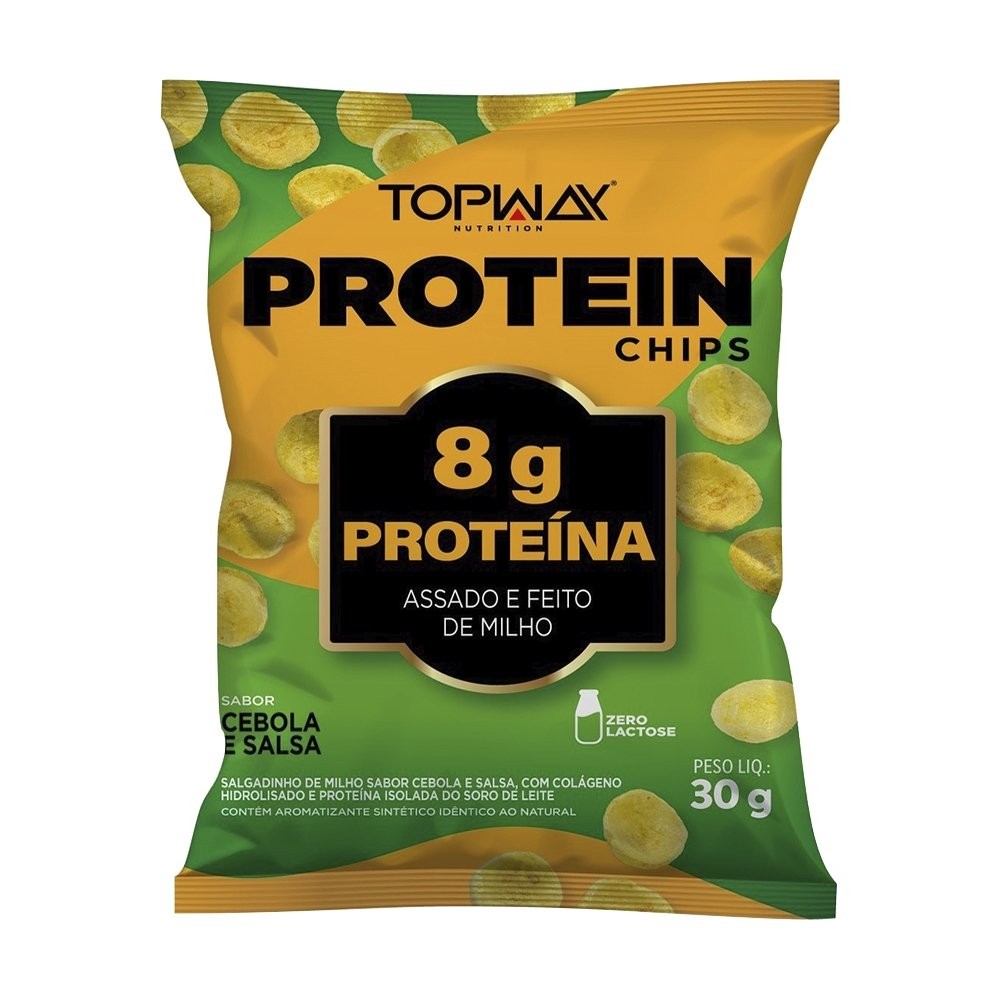 Protein Chips Topway Cebola e Salsa 30g - Embalagem com 10 Unidades ...