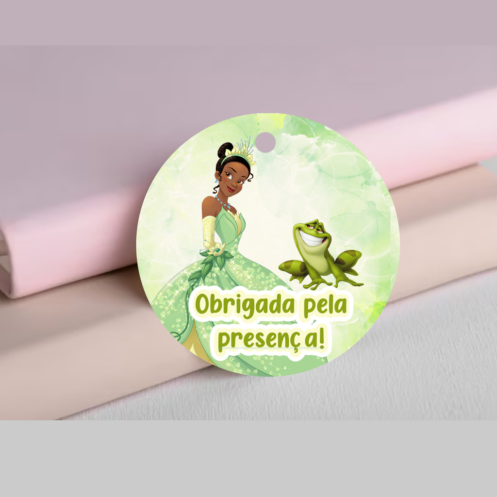 Tag Agradecimento | Princesa e o Sapo | Diana | Tag Para Lembrancinhas ...