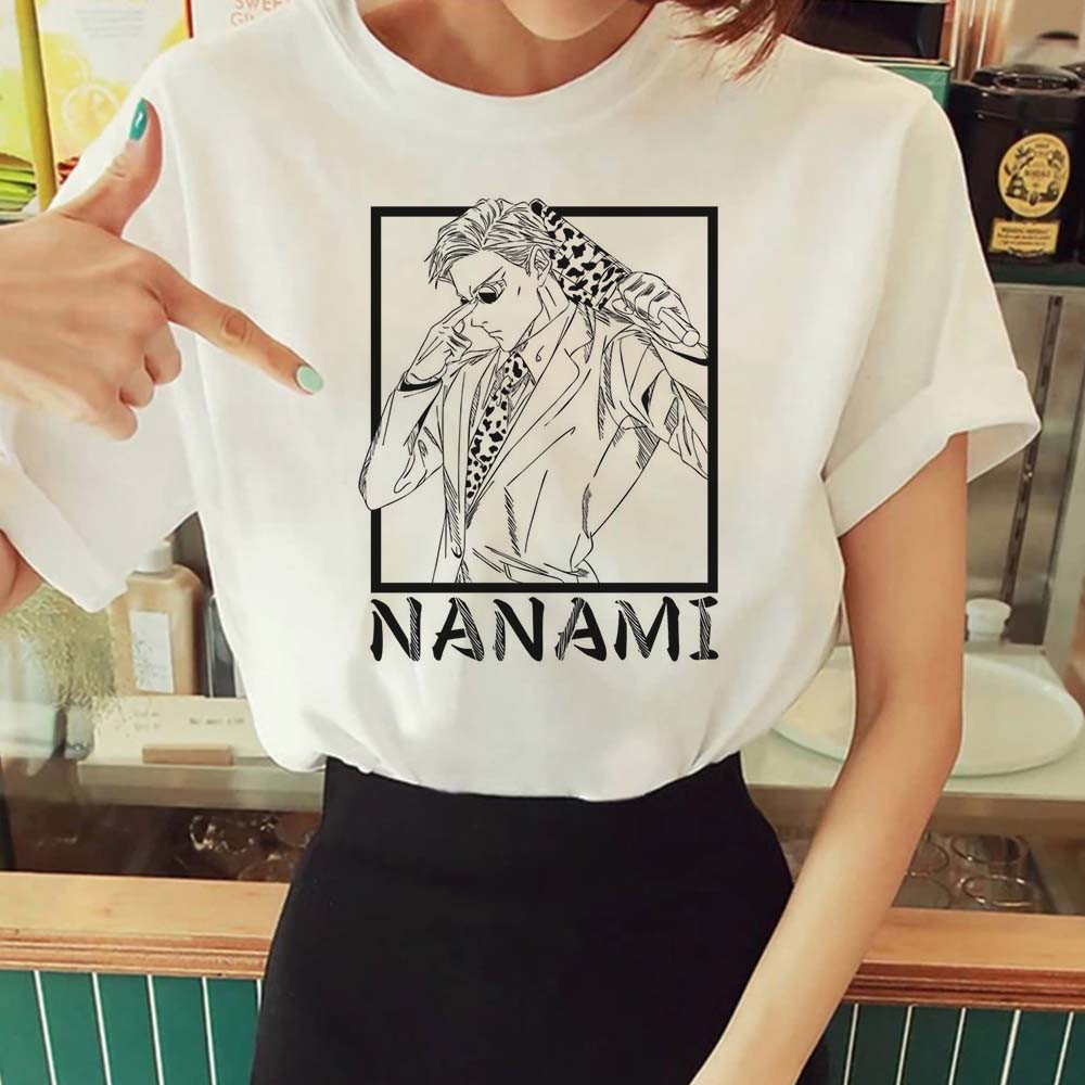 Camiseta Nanami Kento Anime Jujutsu Kaisen Unissex Trendy Black ...