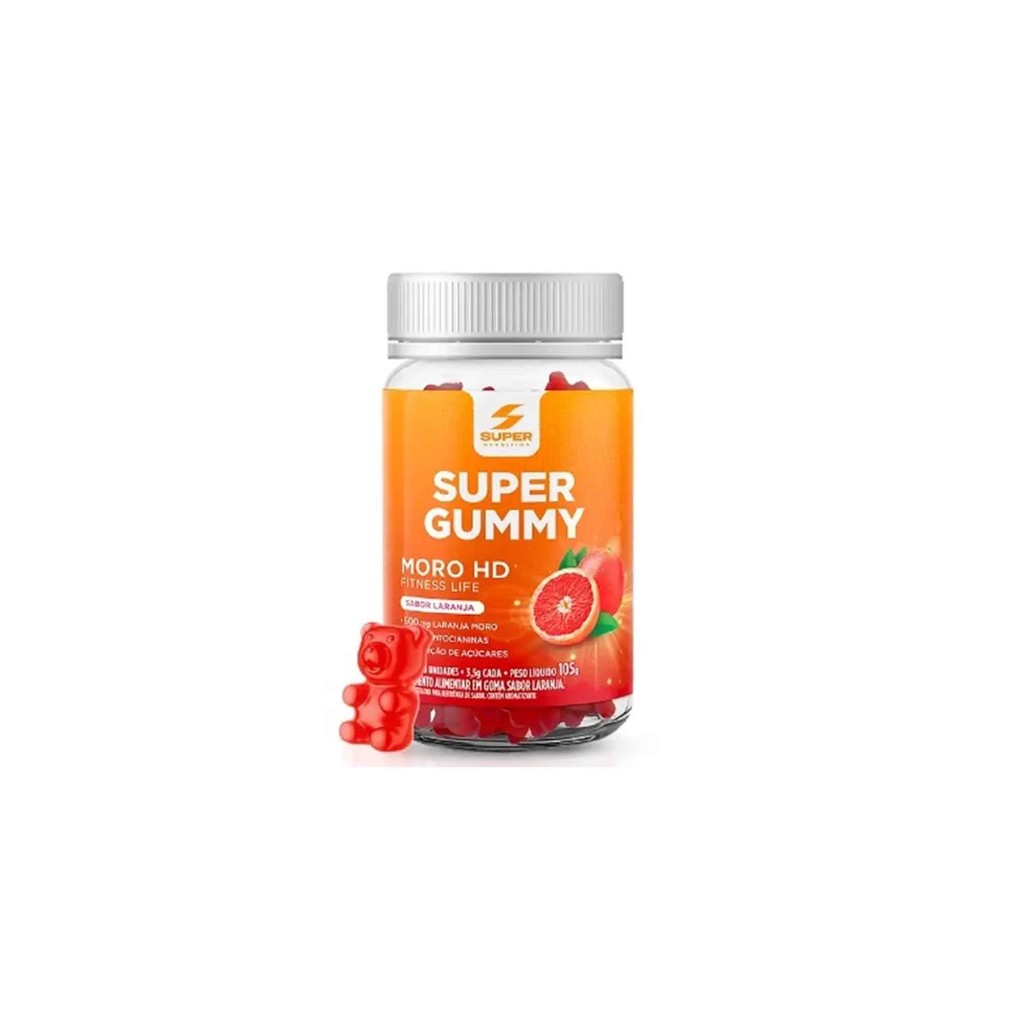 Super Gummy Moro HD 30 gomas Sabor Laranja Super Nutrition | Shopee Brasil