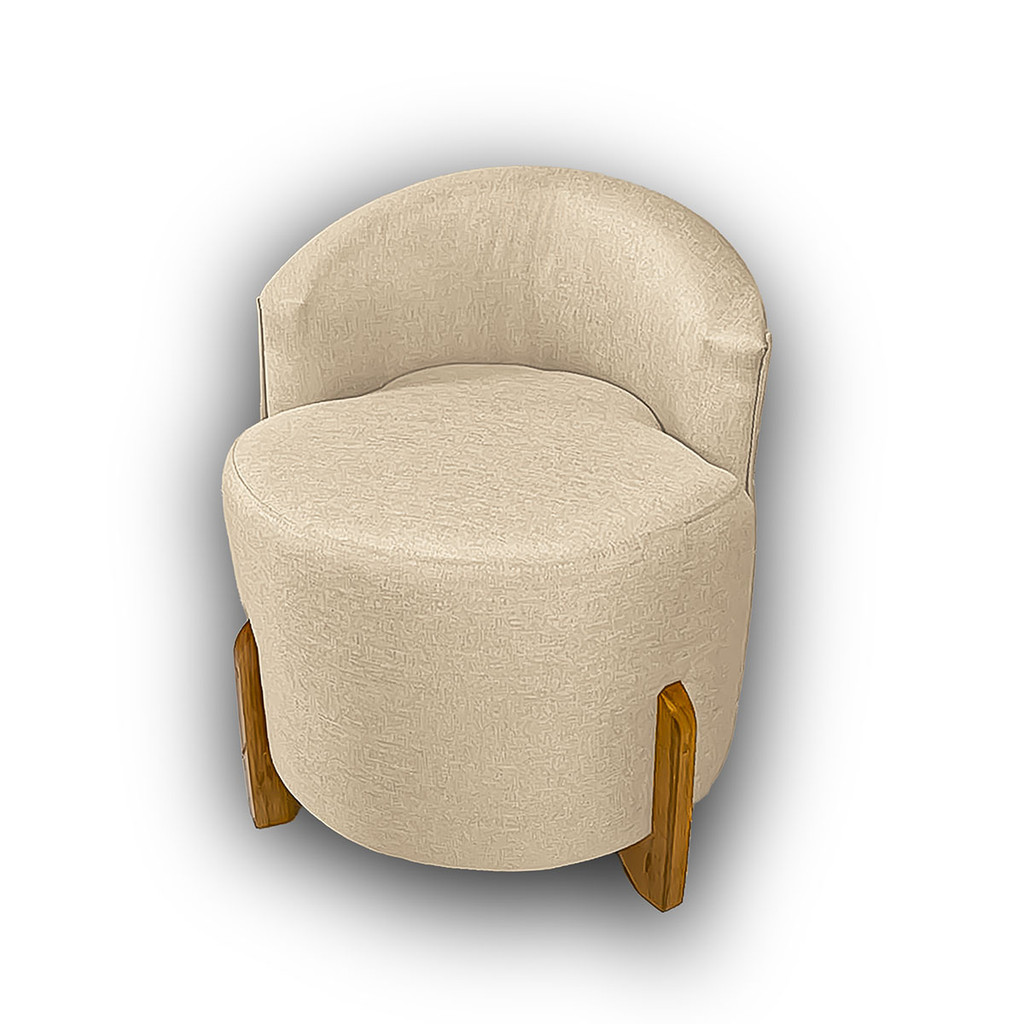 Puff Poltrona Com Encosto Confortável Decorativa Orgânica Para Recepção ...