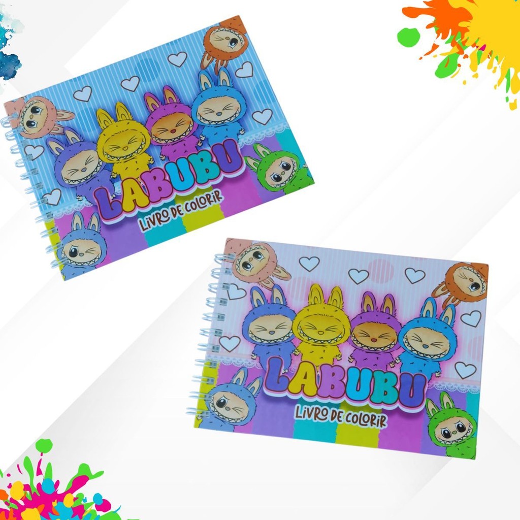 Livro de Colorir Labubu Capa Dura | 47 Desenhos Divertidos | Estimula a ...
