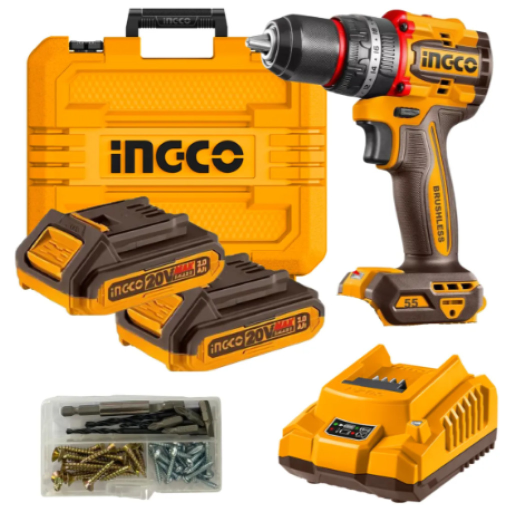 Parafusadeira Impacto 20v 1/2'' Brushless INGCO CIDLI20558-9 | Shopee ...