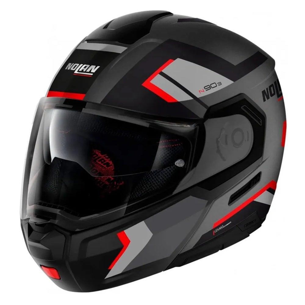 Capacete Nolan N90-3 Lighthouse Preto Vermelho Cinza | Shopee Brasil
