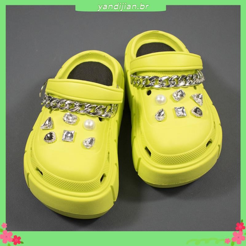 Croc INS mulheres moda plataforma salto alto na praia fria | Shopee Brasil