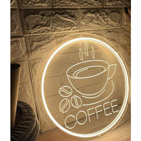 Placa luminosa em led café, cofee 30cm - ideal para cantinho do cafe ...